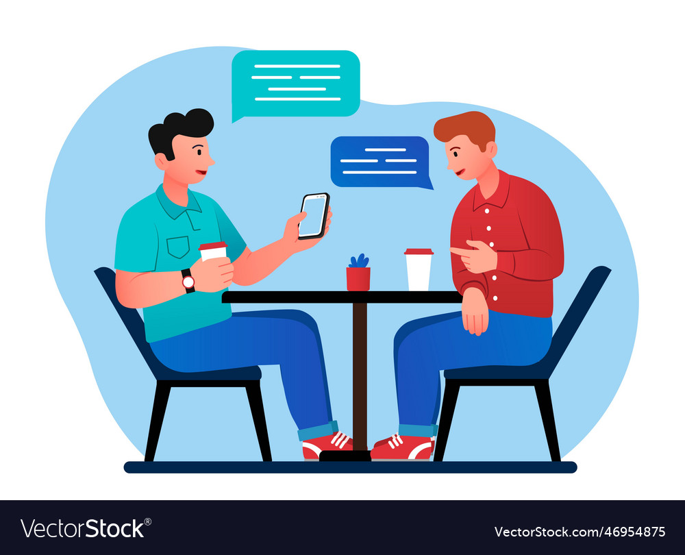 Men talking concept Royalty Free Vector Image - VectorStock