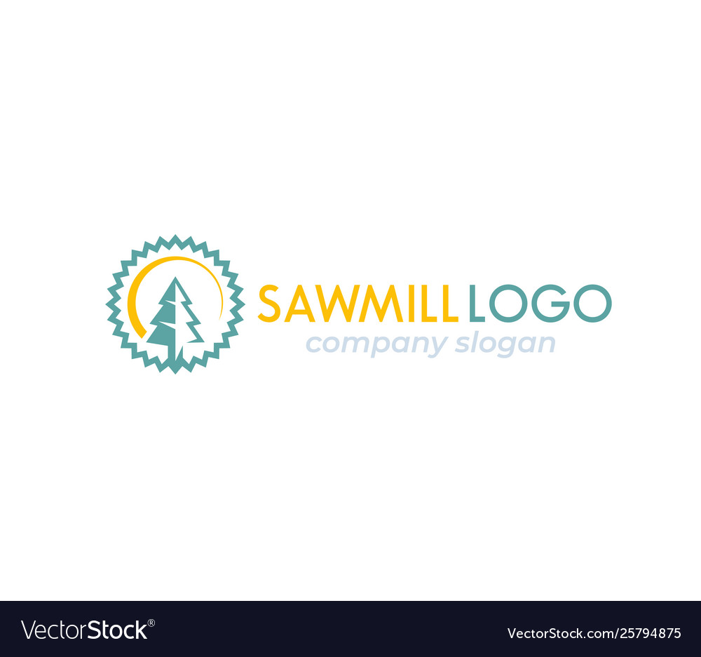 Sawmill logo mark Royalty Free Vector Image - VectorStock