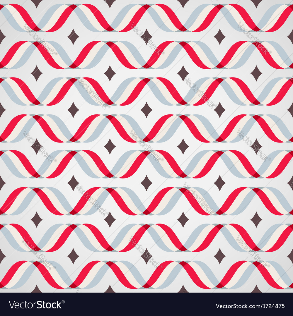 Seamless pattern with tangled waves Royalty Free Vector