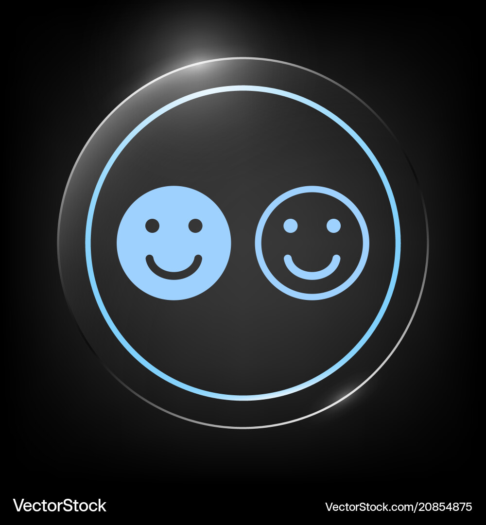 Smile icon happy face symbol for your web site Vector Image