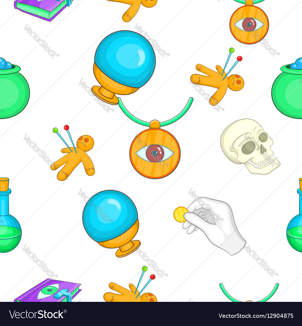Tricks pattern cartoon style Royalty Free Vector Image