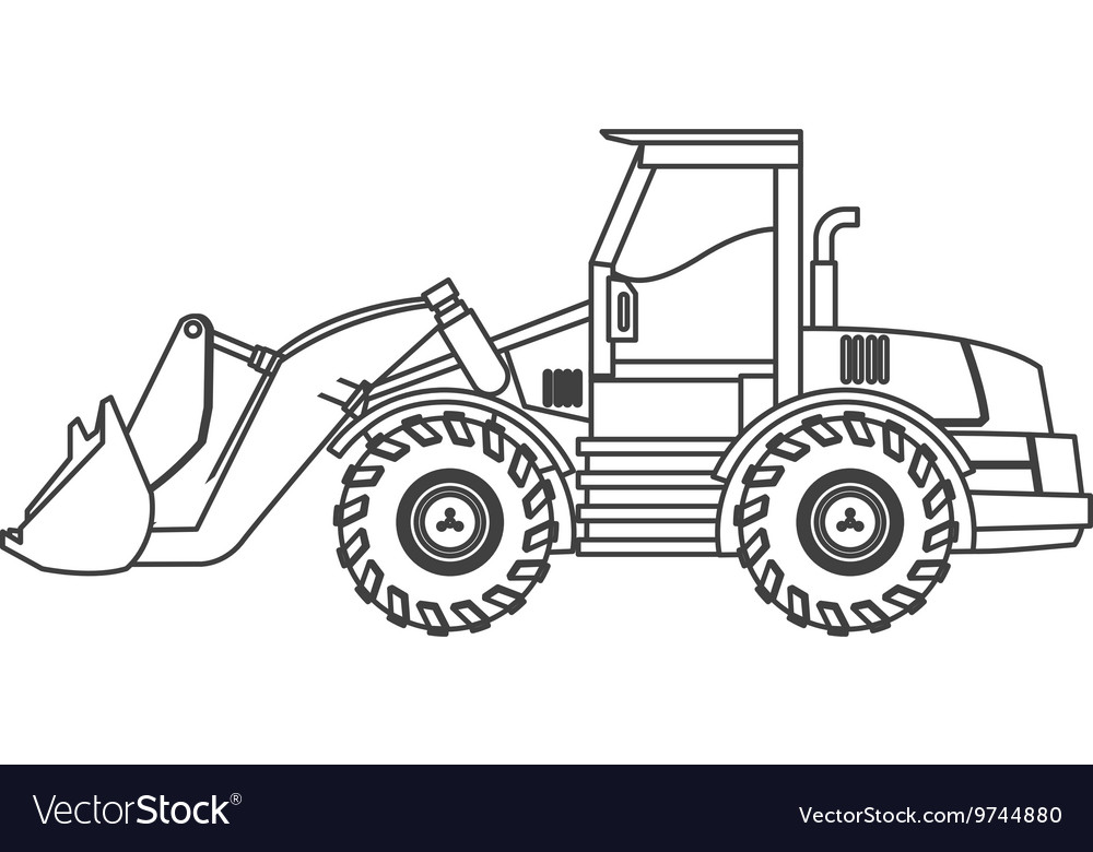 Backhoe machine icon Royalty Free Vector Image