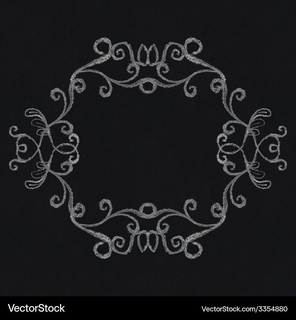 Chalk decorative frame Royalty Free Vector Image