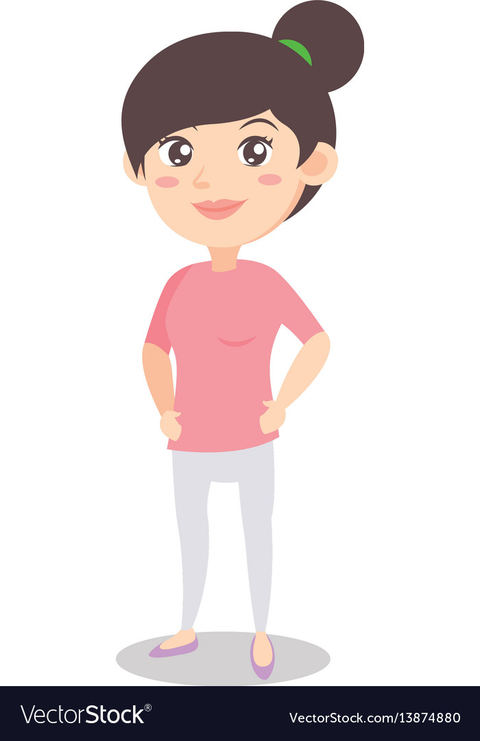 Character Mother Standing Design Royalty Free Vector Image 
