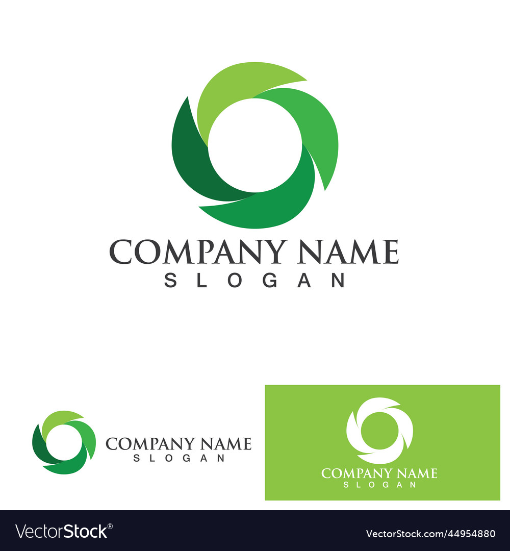 Circle camera icon logo template Royalty Free Vector Image