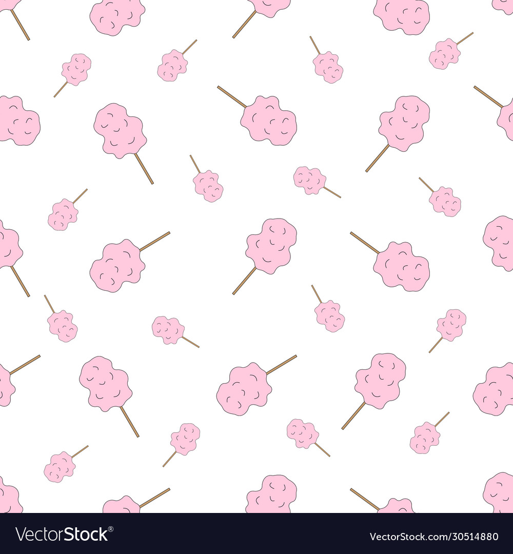 Cotton candy seamless pattern Royalty Free Vector Image