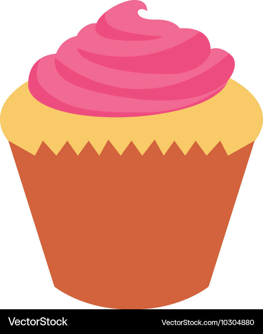 Delicious cupcake sweet isolated icon Royalty Free Vector