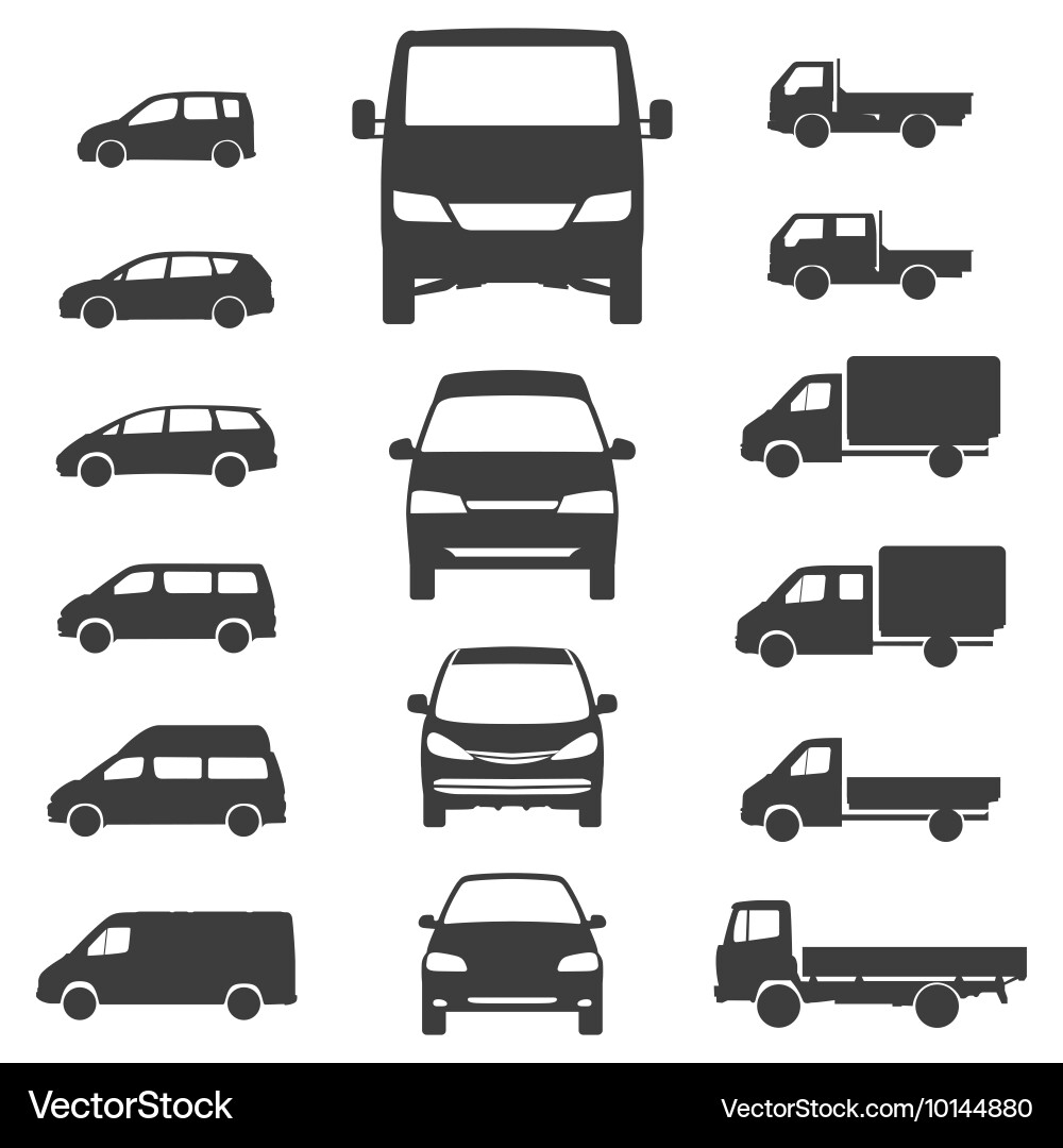 Delivery van truck icon on white background Vector Image