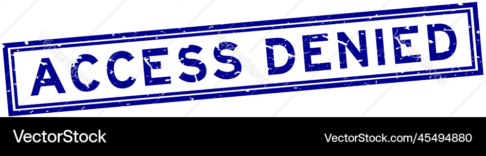 Grunge blue access denied word square rubber seal Vector Image