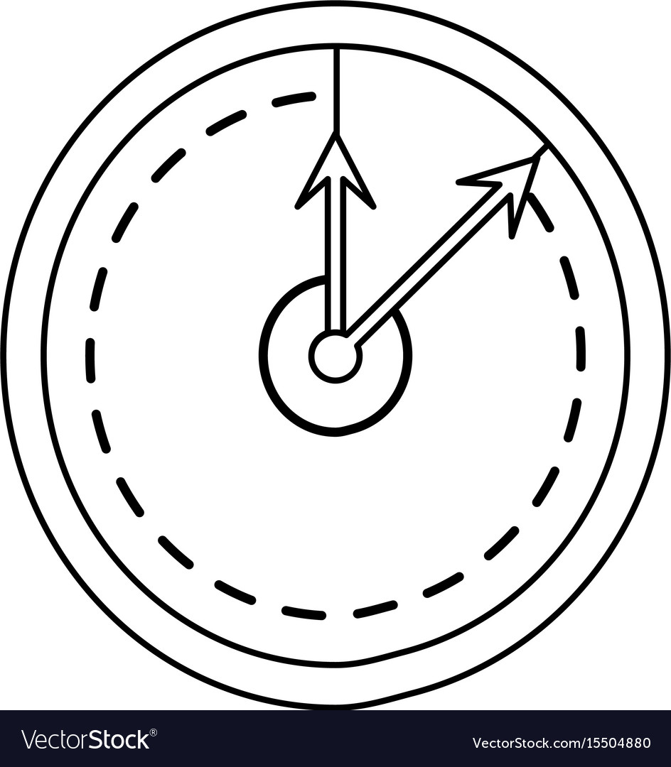 Isolated round clock Royalty Free Vector Image
