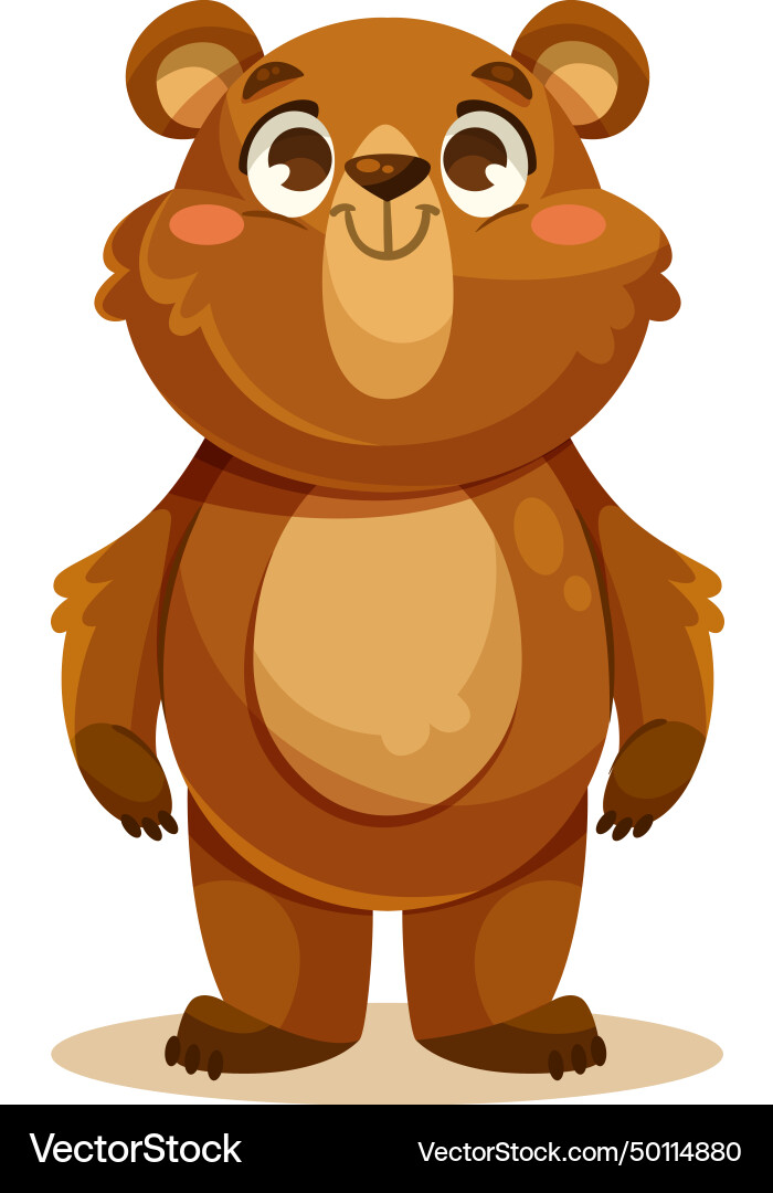 Little bear cub with cute snout Royalty Free Vector Image