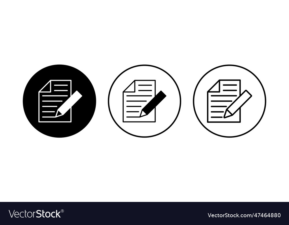 Note icon set notepad icon Royalty Free Vector Image