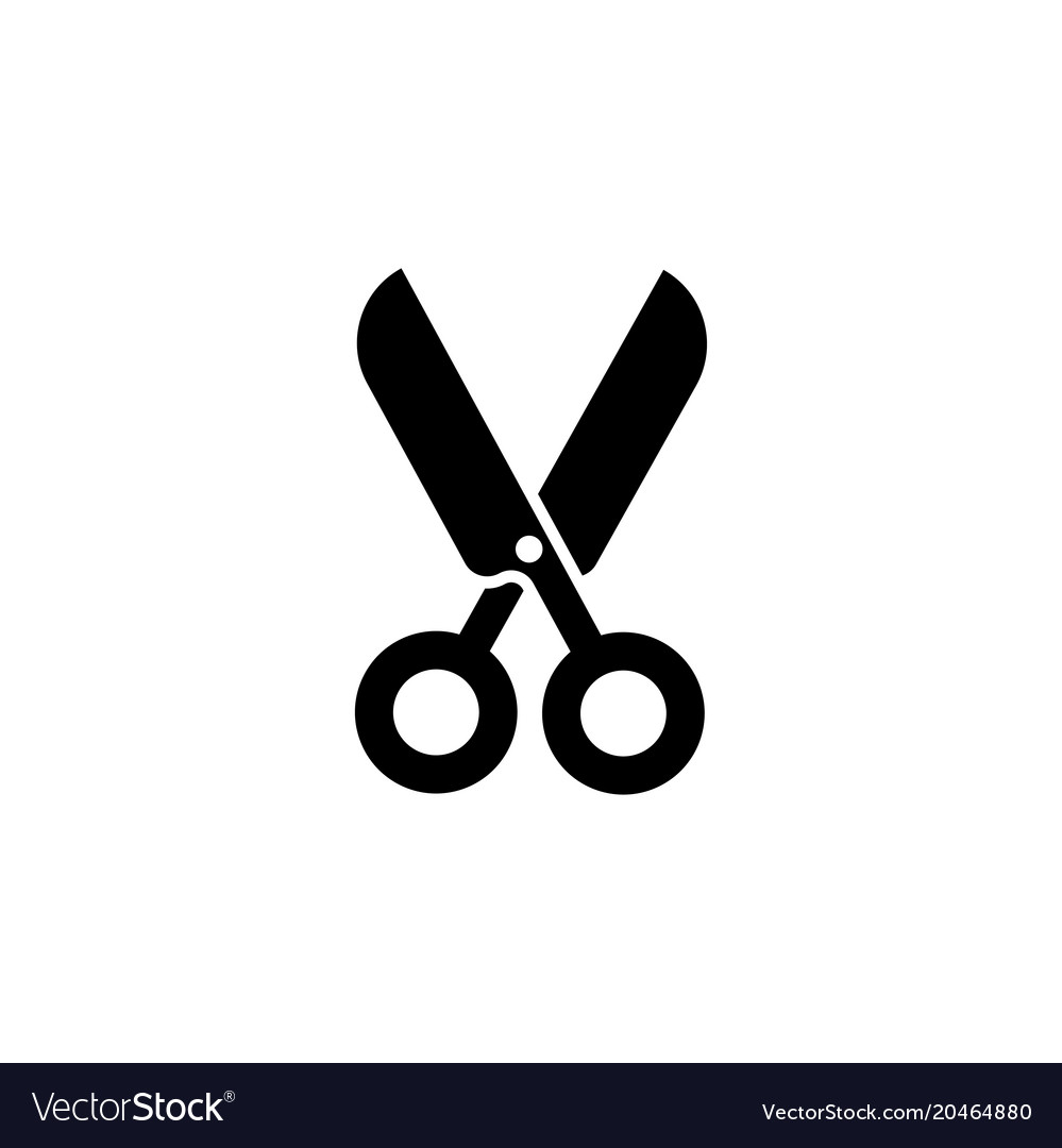 Scissors flat icon Royalty Free Vector Image - VectorStock