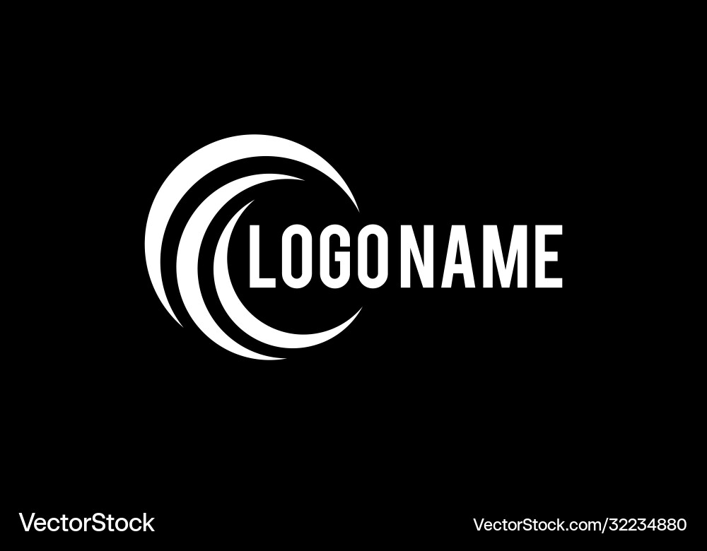 Spiral design logo abstract circle swirl logo Vector Image