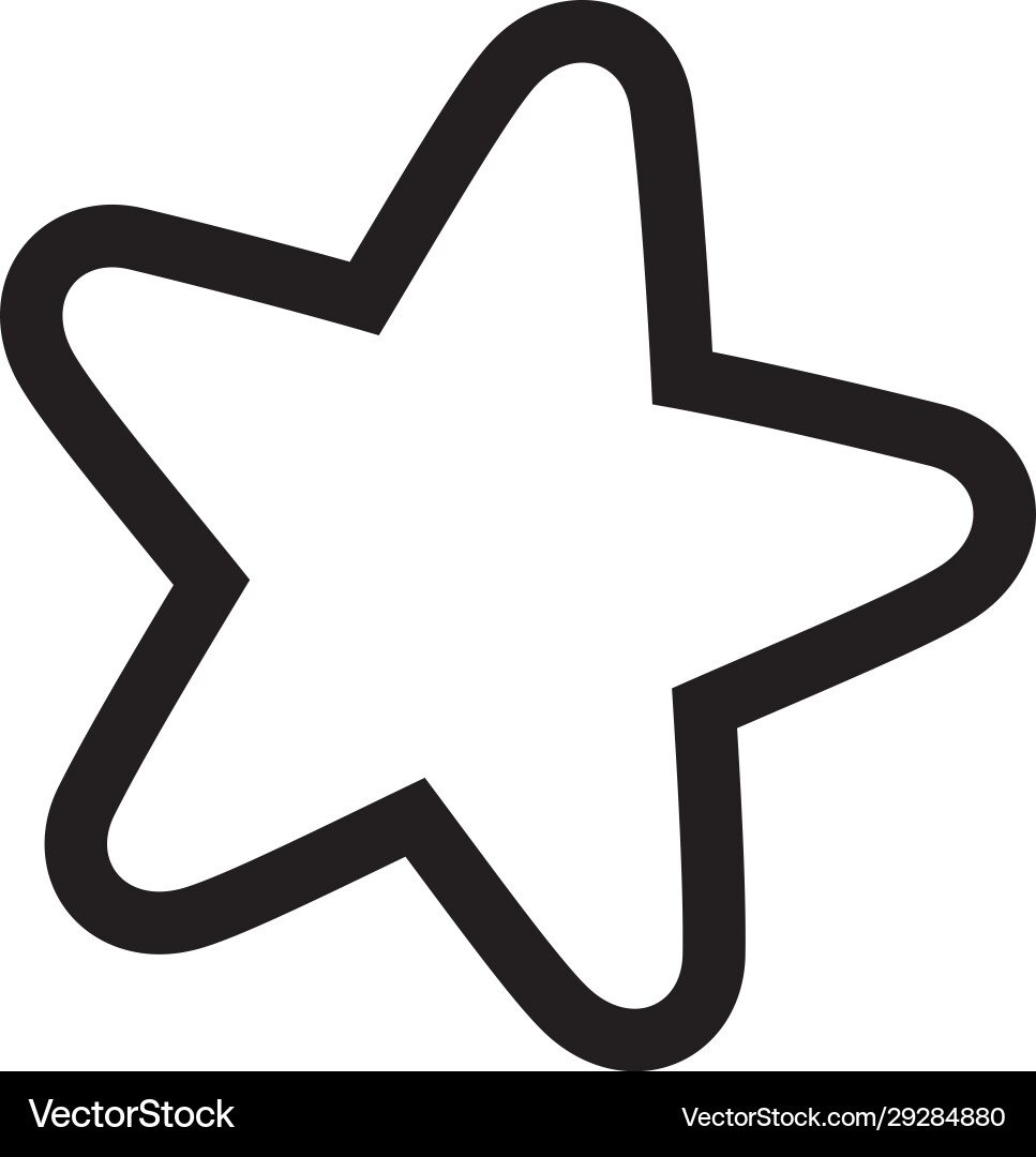 Star decoration glowing ornament icon thick line Vector Image