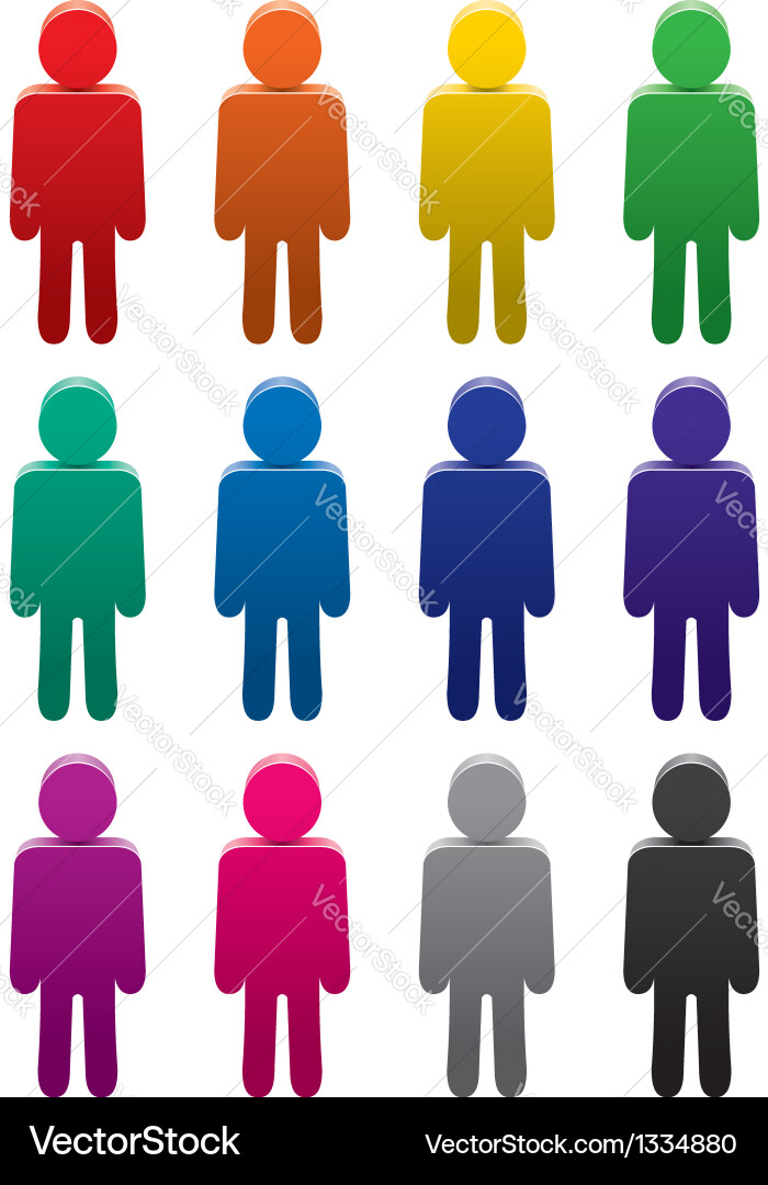 Symbols of people Royalty Free Vector Image - VectorStock