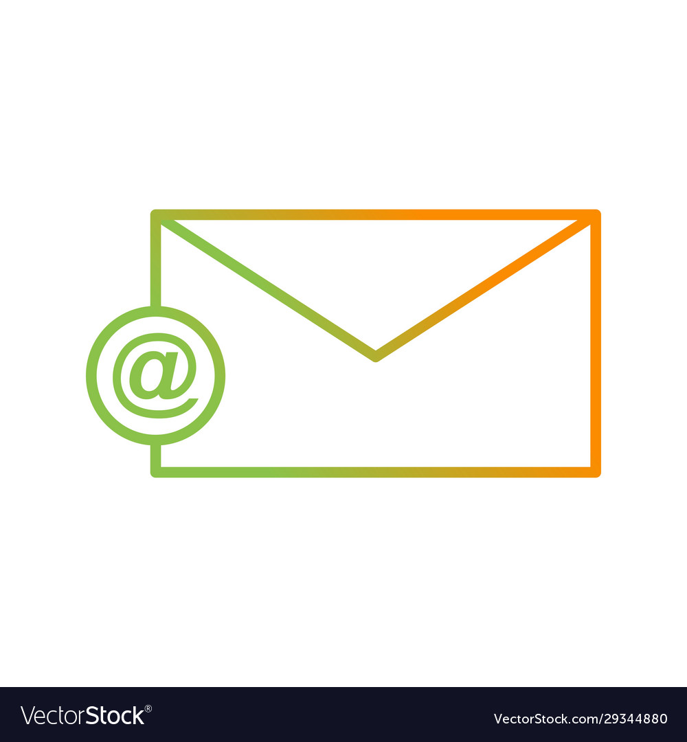 Unique email line icon Royalty Free Vector Image