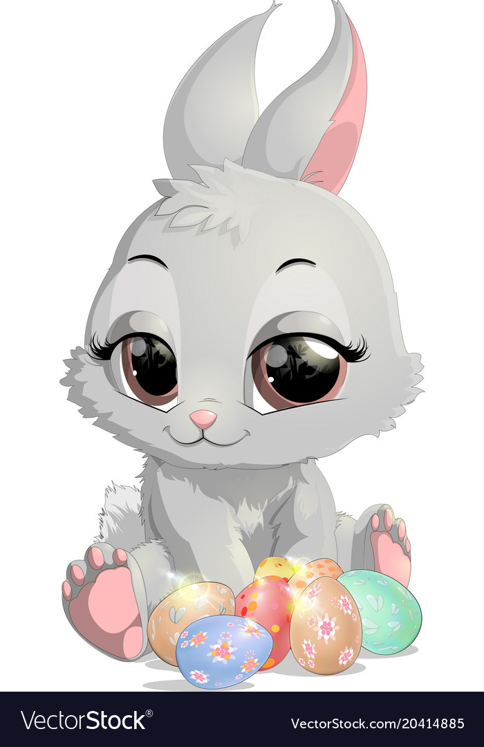 Beautiful easter rabbit Royalty Free Vector Image