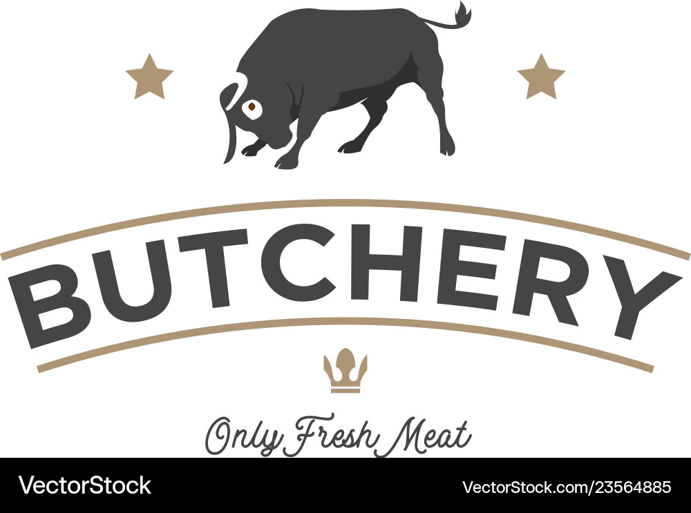 Butchery meat logo design inspiration Royalty Free Vector