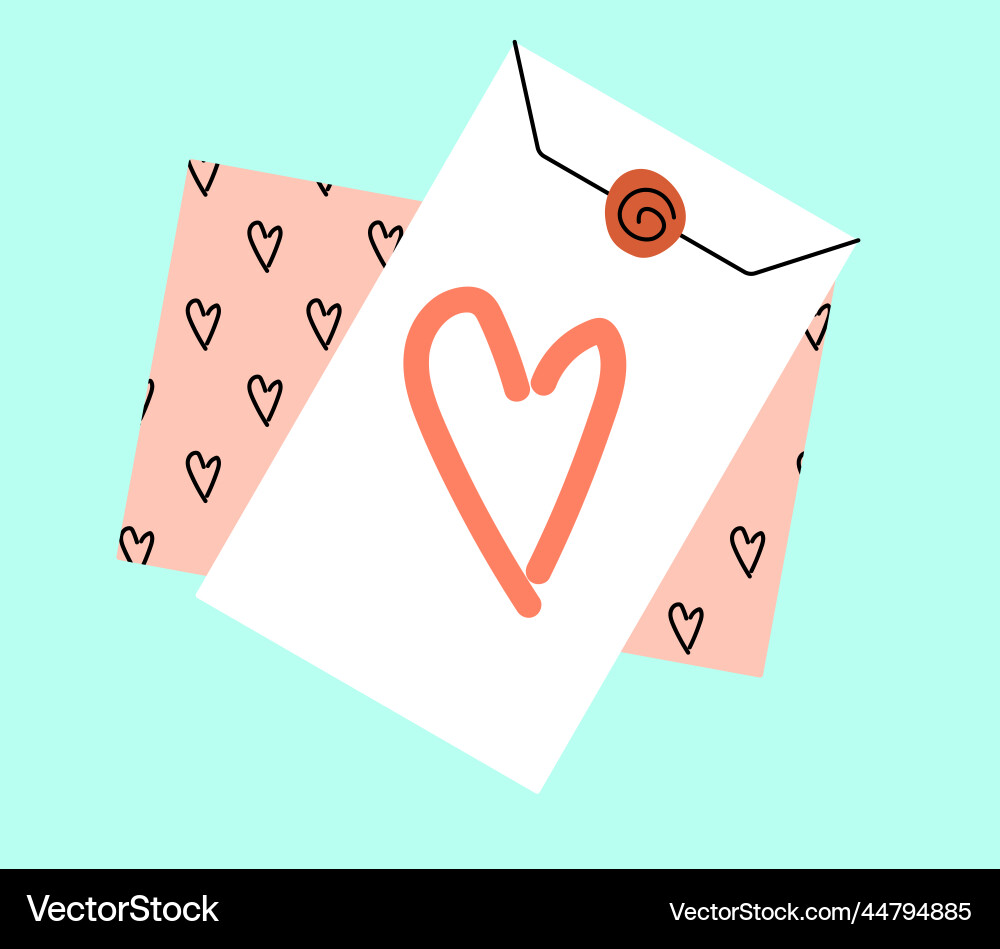 Cartoon envelope paper letter receive sending Vector Image