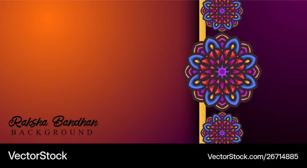 Design for raksha bandhan with nice mandala Vector Image