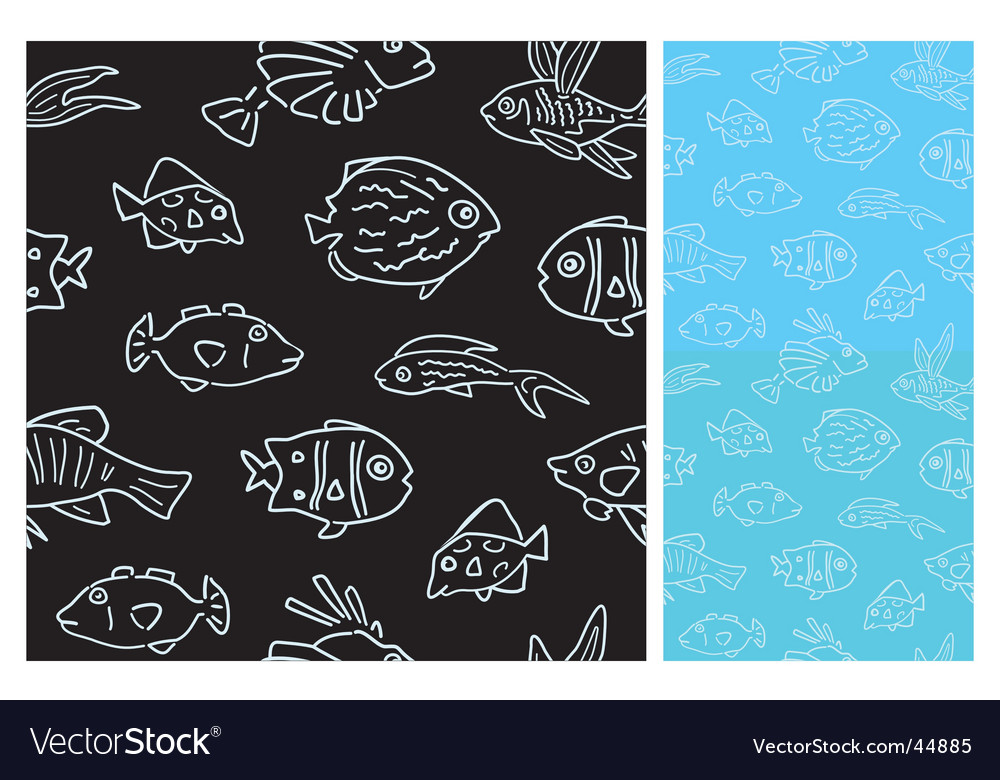 Fish pattern Royalty Free Vector Image - VectorStock