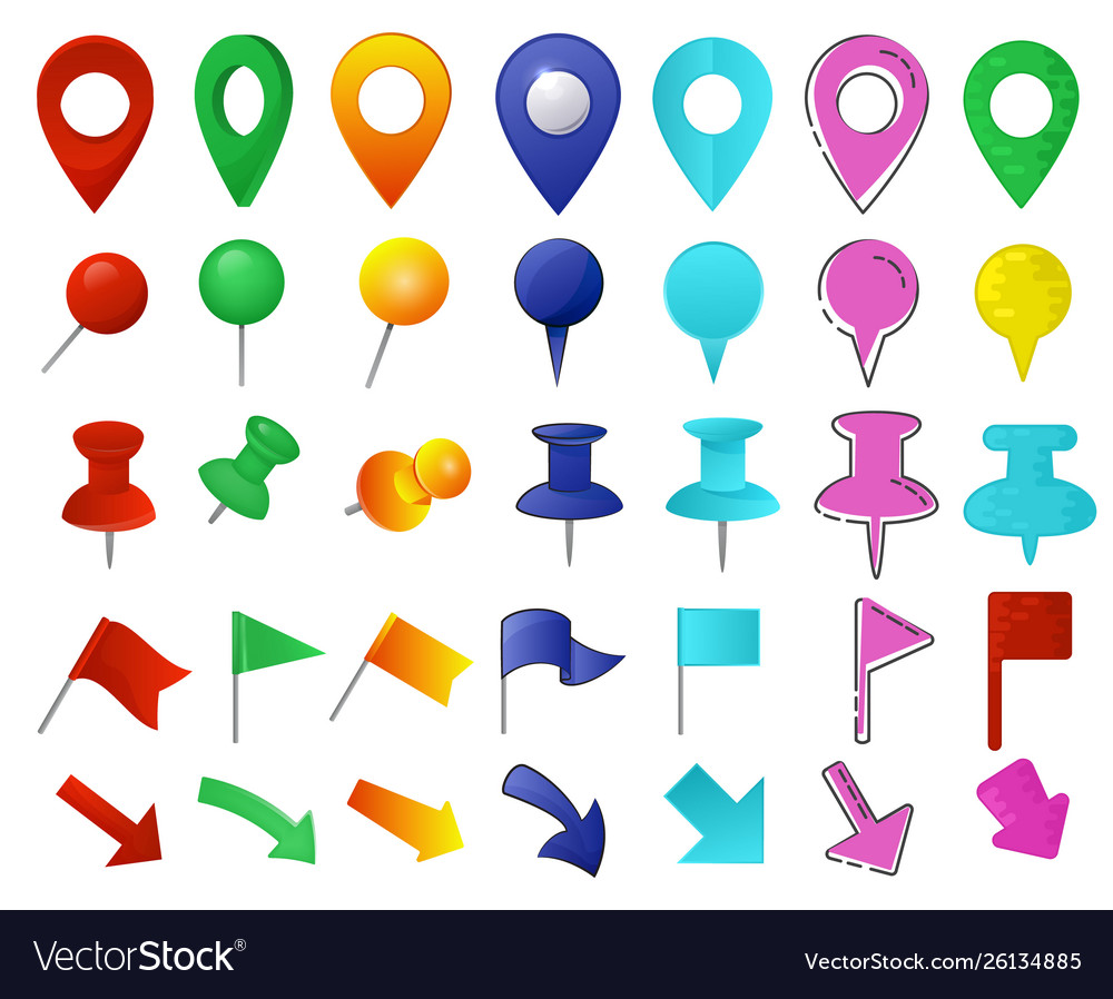 Map pointer location pin marker sign Royalty Free Vector