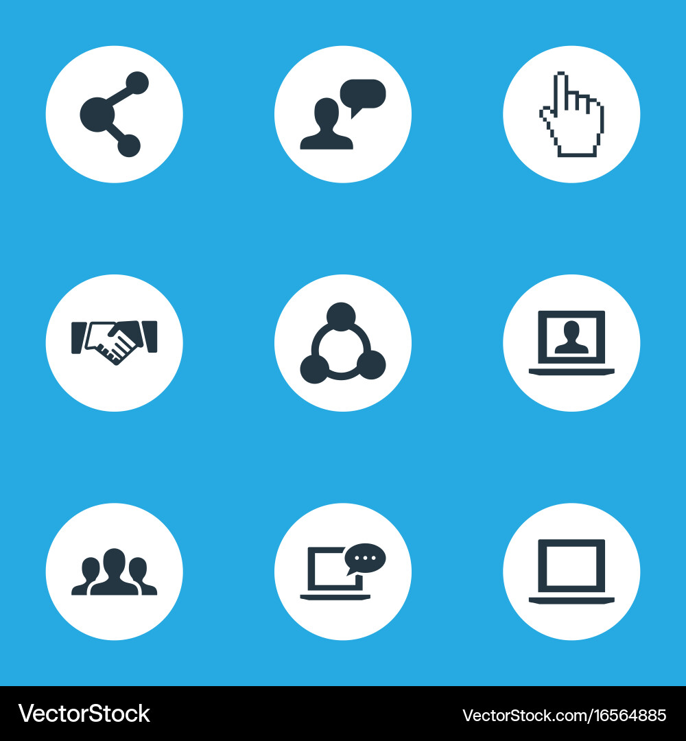 Set of simple internet icons Royalty Free Vector Image