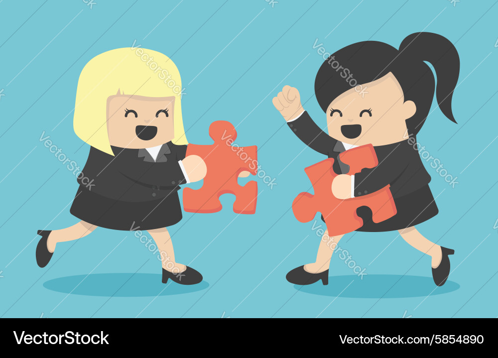 Business partners building a company Royalty Free Vector