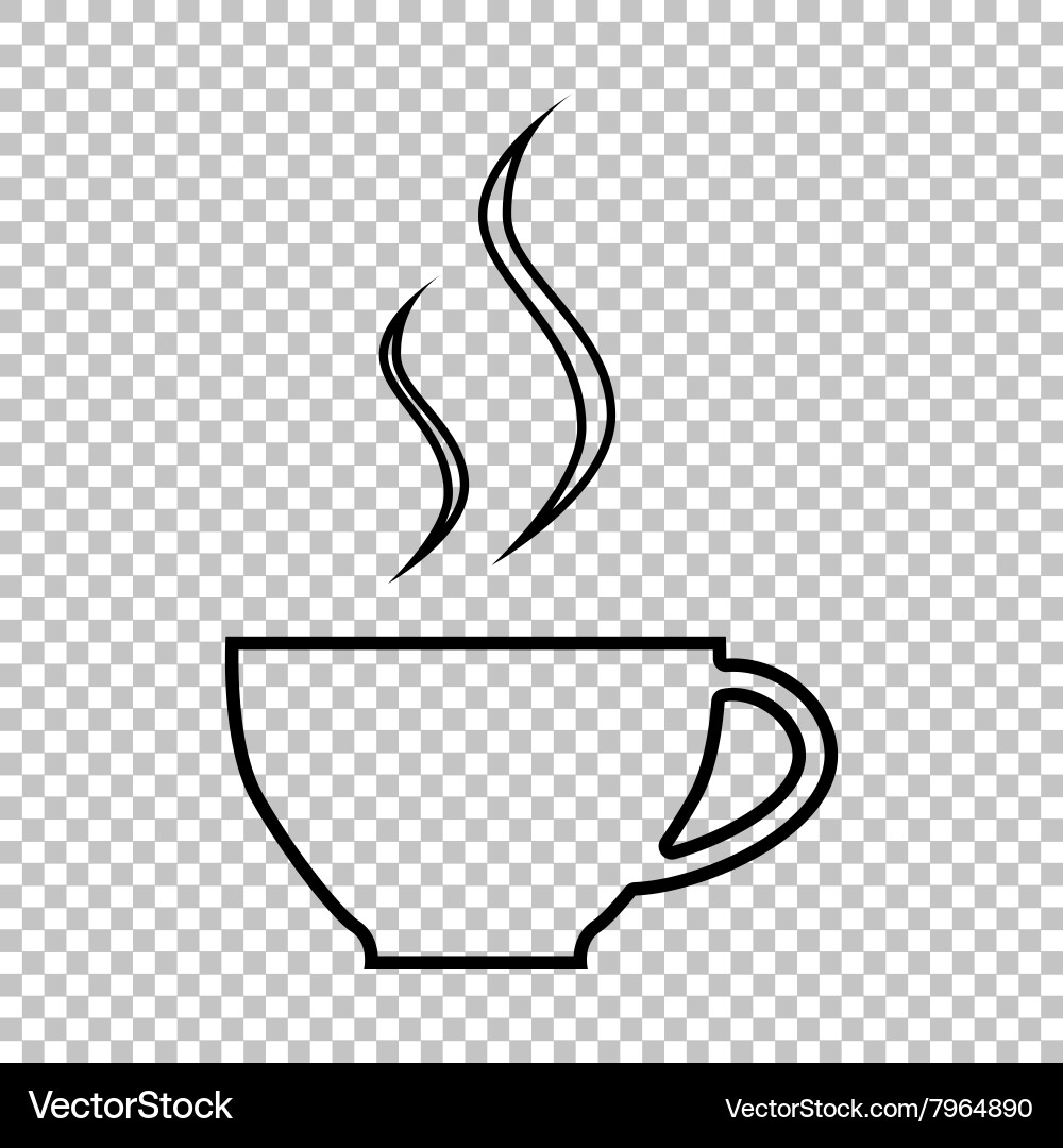 Cup of coffee line icon Royalty Free Vector Image