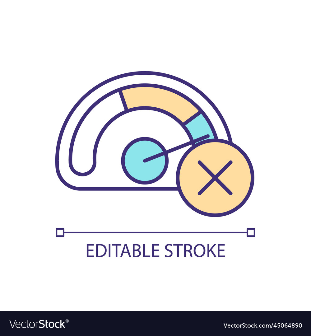 Exceeding limits rgb color icon Royalty Free Vector Image