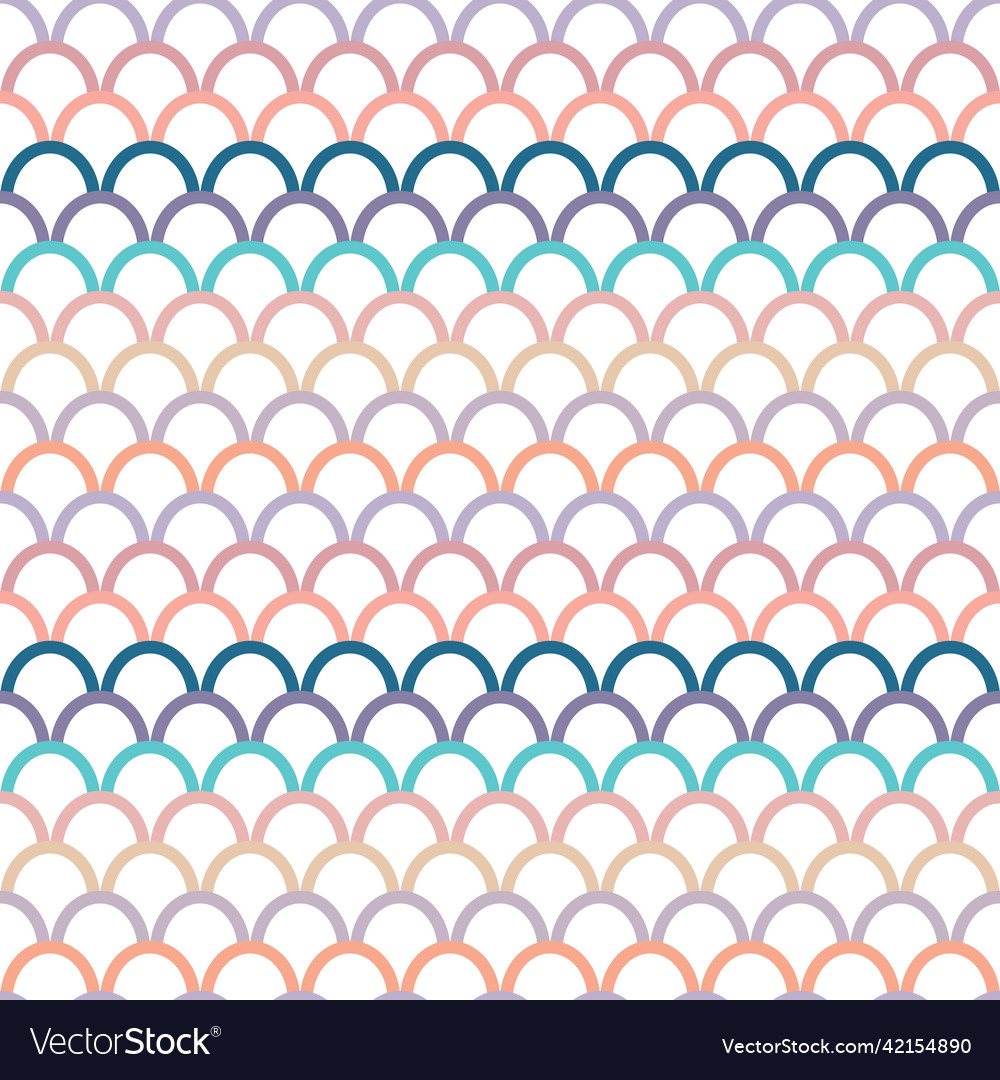 Fish scale stripe pattern geometric repeat Vector Image