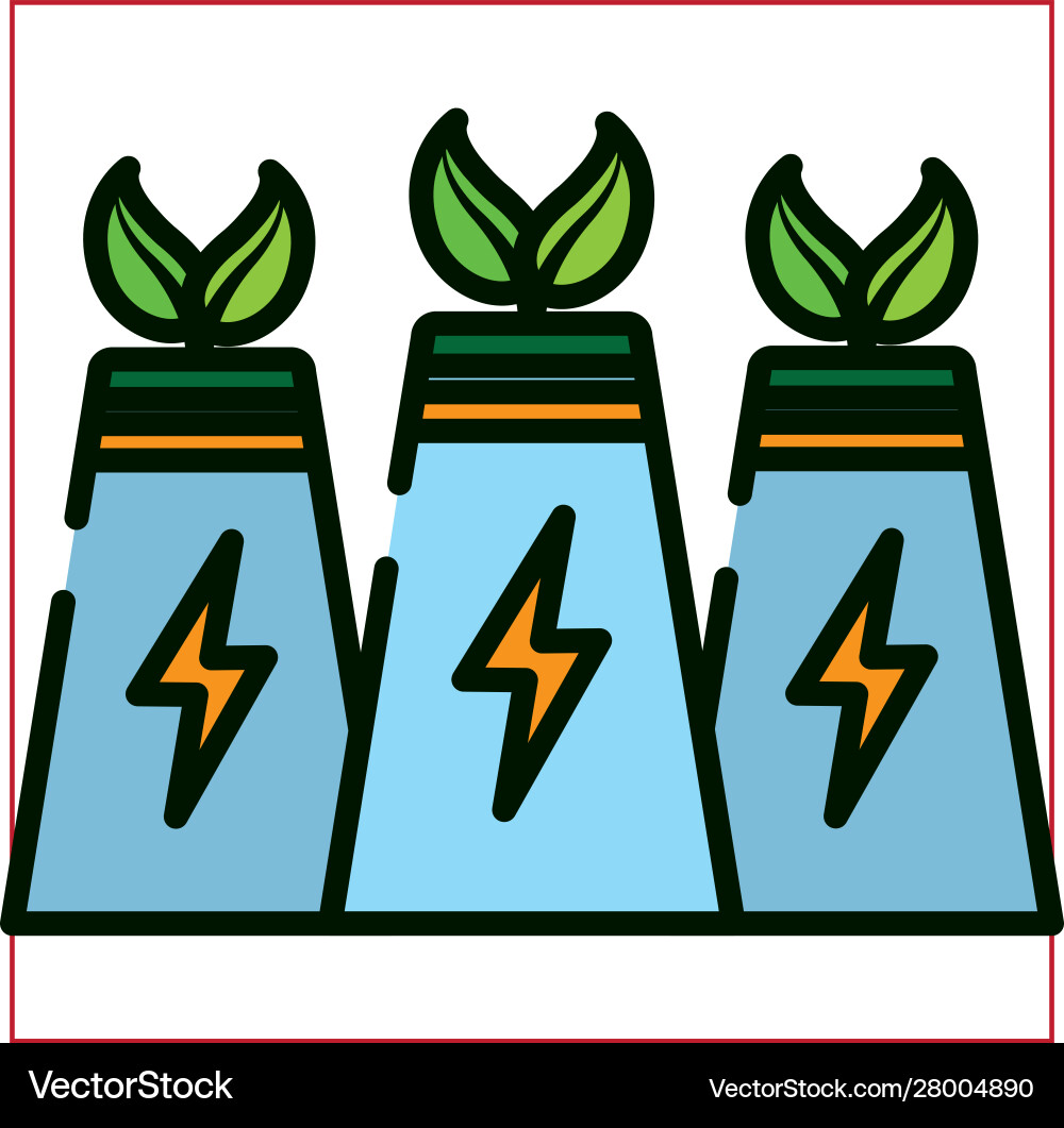 Isolated ecology and bio industry design Vector Image