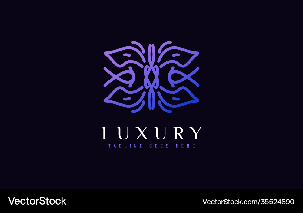 Luxury logo design elegant symbol with geometric Vector Image