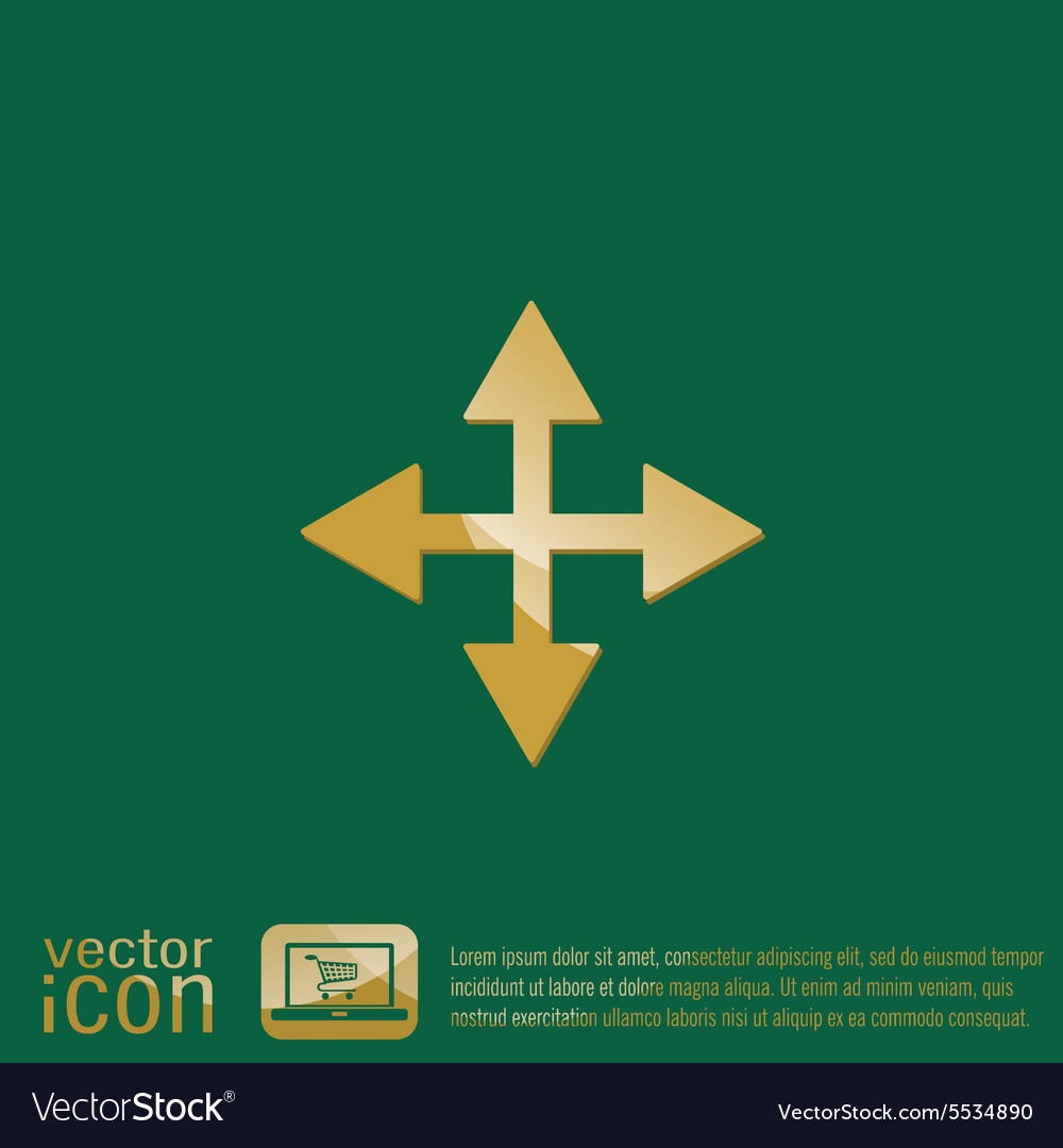 Move arrows Royalty Free Vector Image - VectorStock