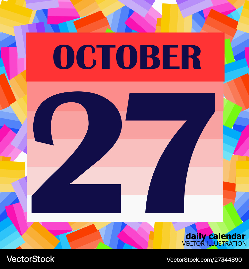 October 27 icon for planning important day Vector Image