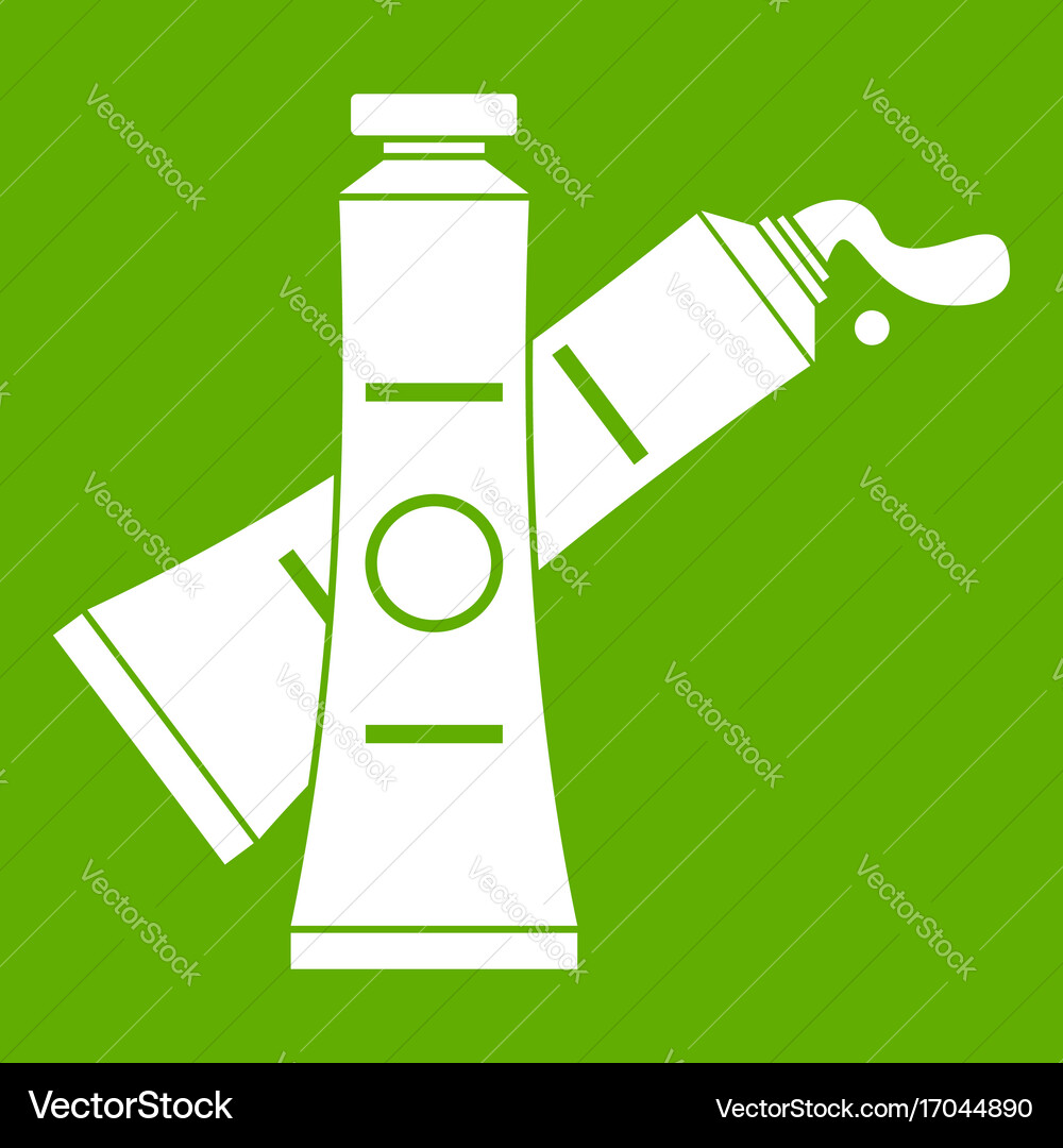 Oil paints icon green Royalty Free Vector Image