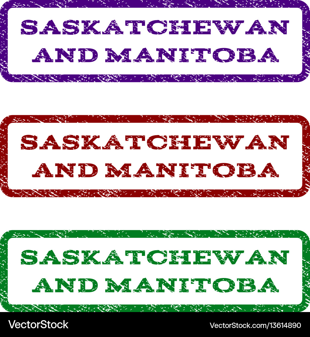 Saskatchewan and manitoba watermark stamp Vector Image