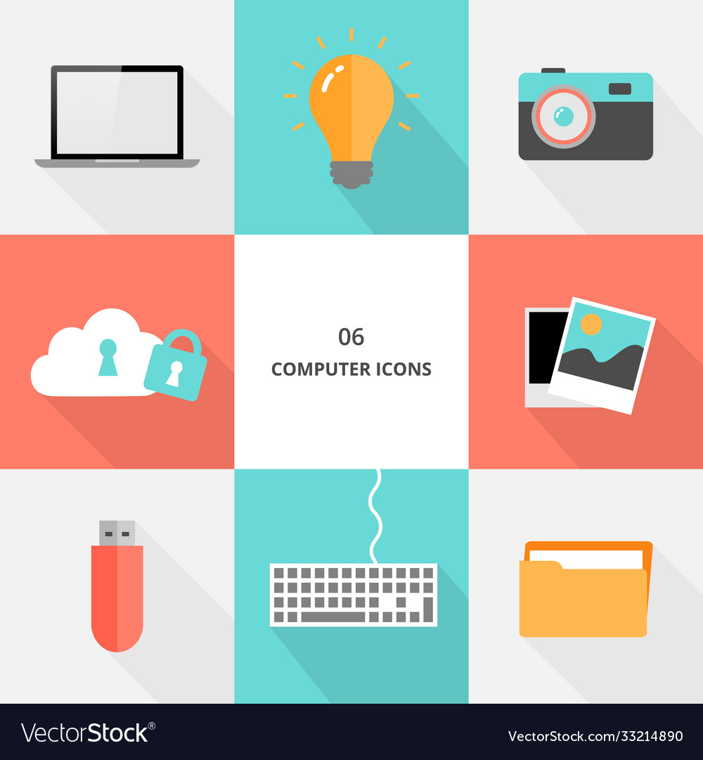 Set 06 - flat design computer icons Royalty Free Vector