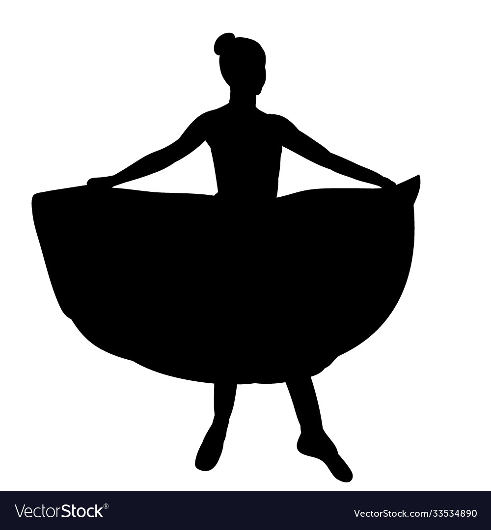 Silhouette a dancing little girl princess Vector Image Silhouette a dancing little girl princess Vector Image