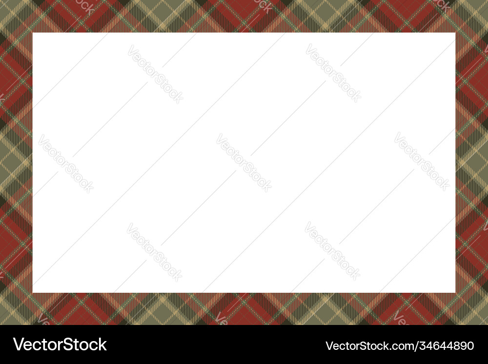 Vintage frame scottish border pattern retro Vector Image