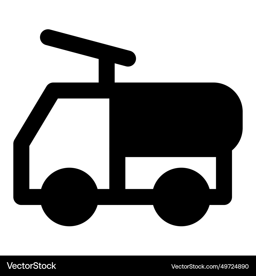 Water tanker speeds to combat fires quickly Vector Image