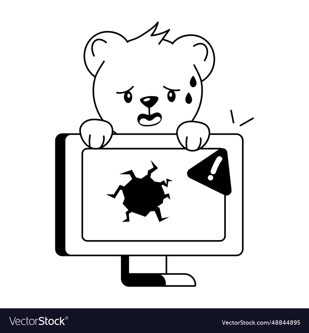 Broken system Royalty Free Vector Image - VectorStock