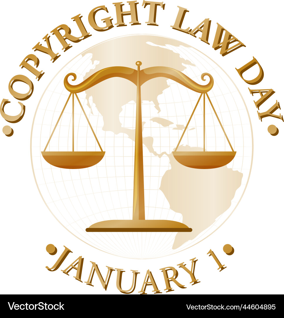 Copyright law day banner design Royalty Free Vector Image