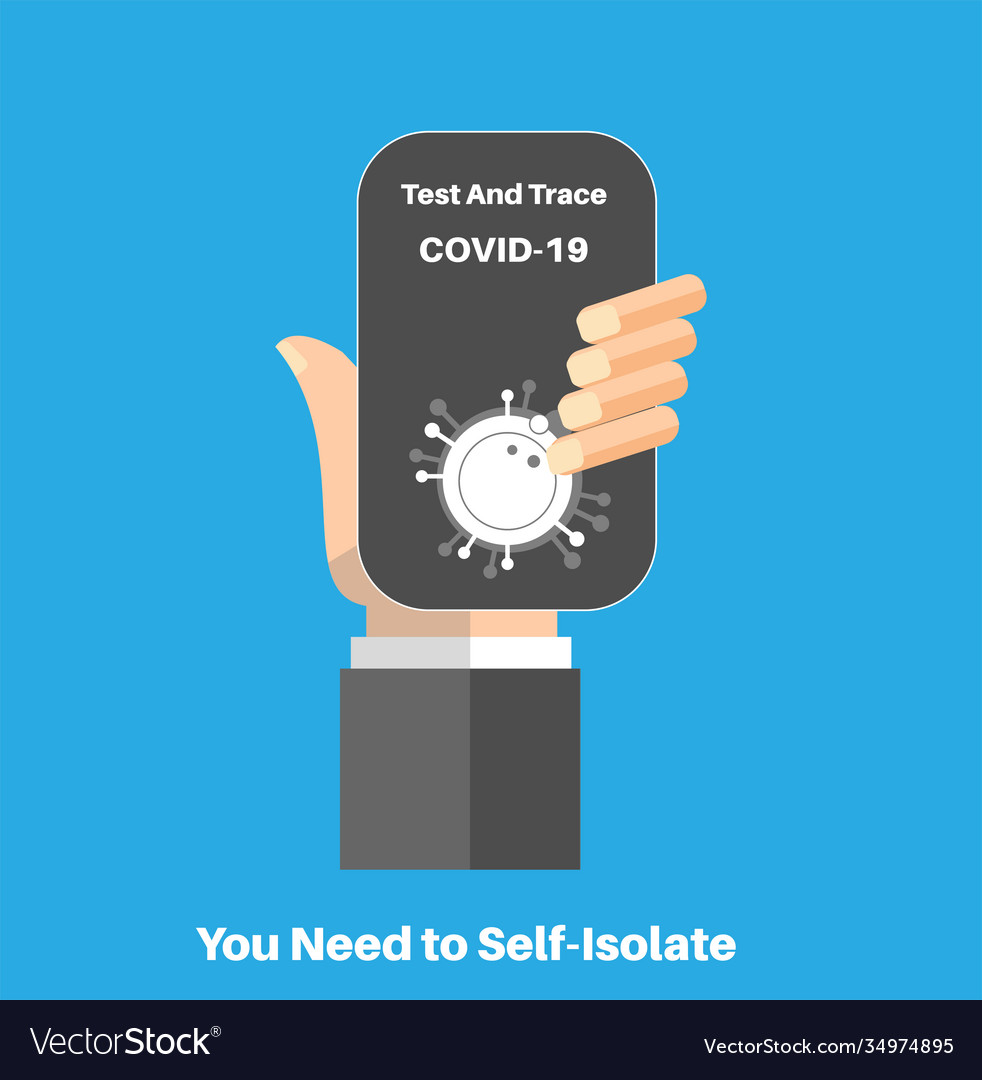 Covid19-19 test and trace app you need Royalty Free Vector