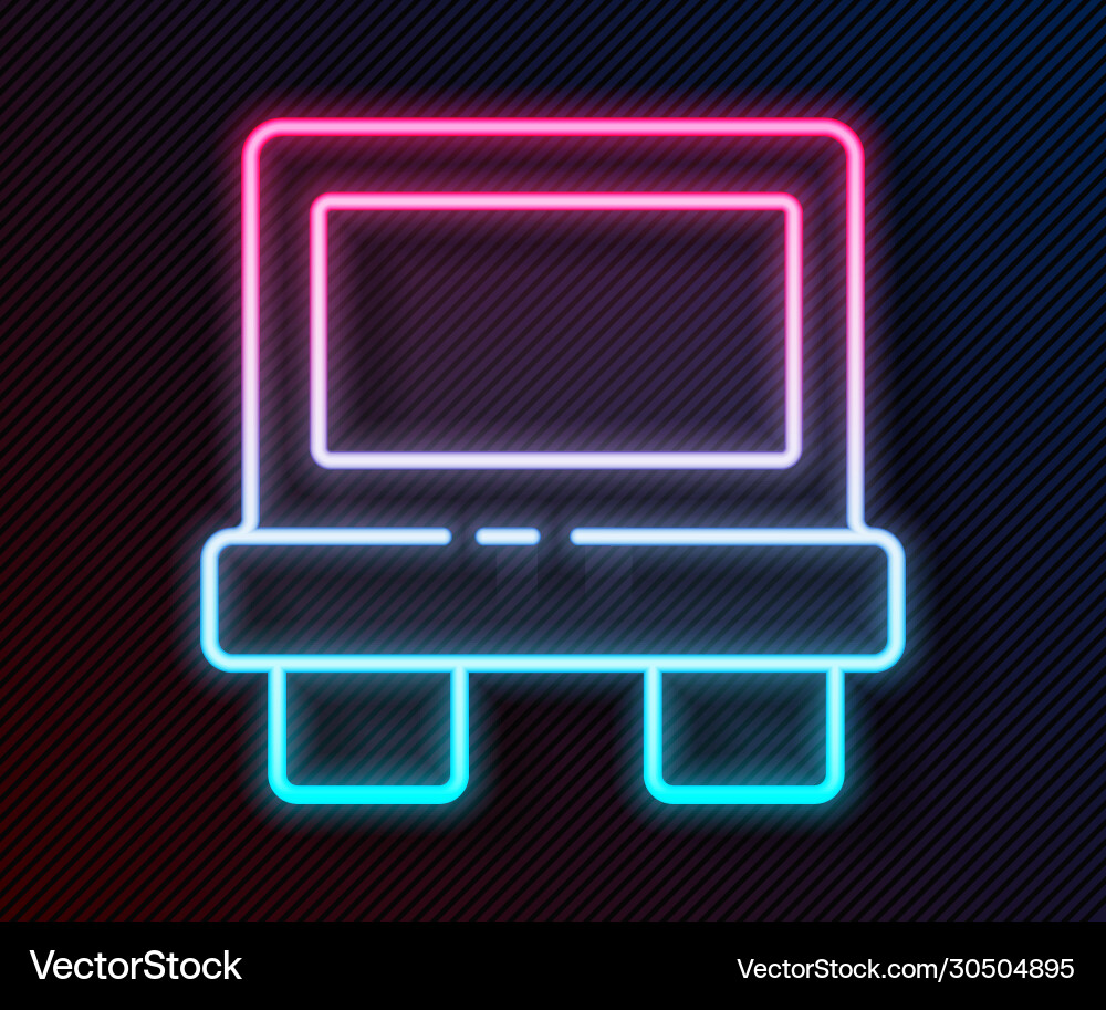 Glowing neon line fuse electrical protection Vector Image