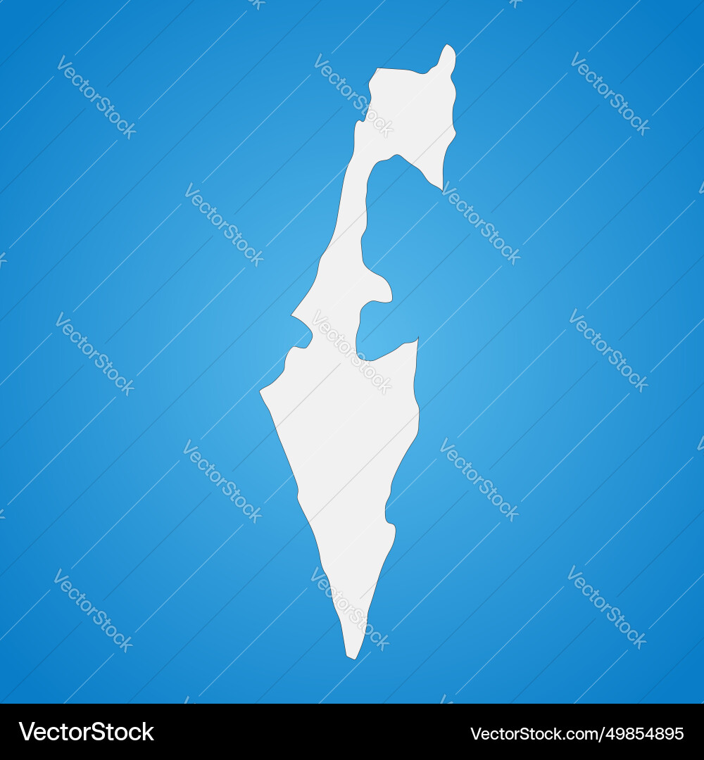 Highly detailed israel map with borders isolated Vector Image
