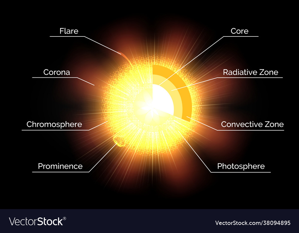 Structure sun Royalty Free Vector Image - VectorStock