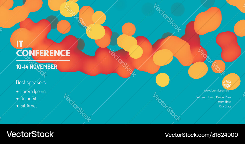 Business event invitation template can be used Vector Image