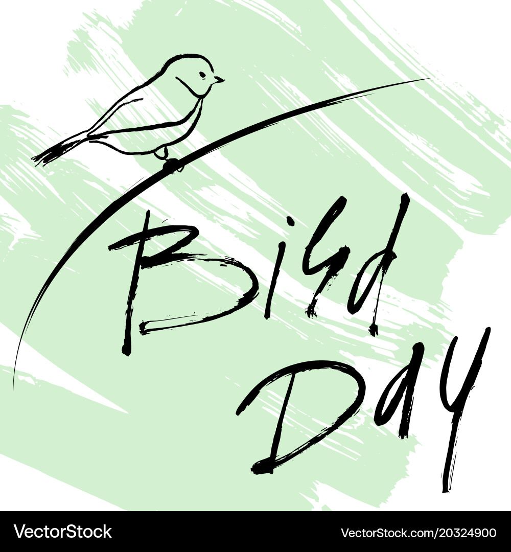 Card international bird day Royalty Free Vector Image